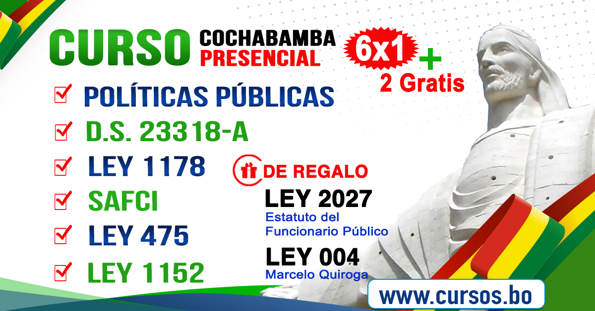 Cursos Presencial Cochabamba 6 Cursos de Gestin Pblica y Salud Pblica ms 2 de Regalo Hotel Regina